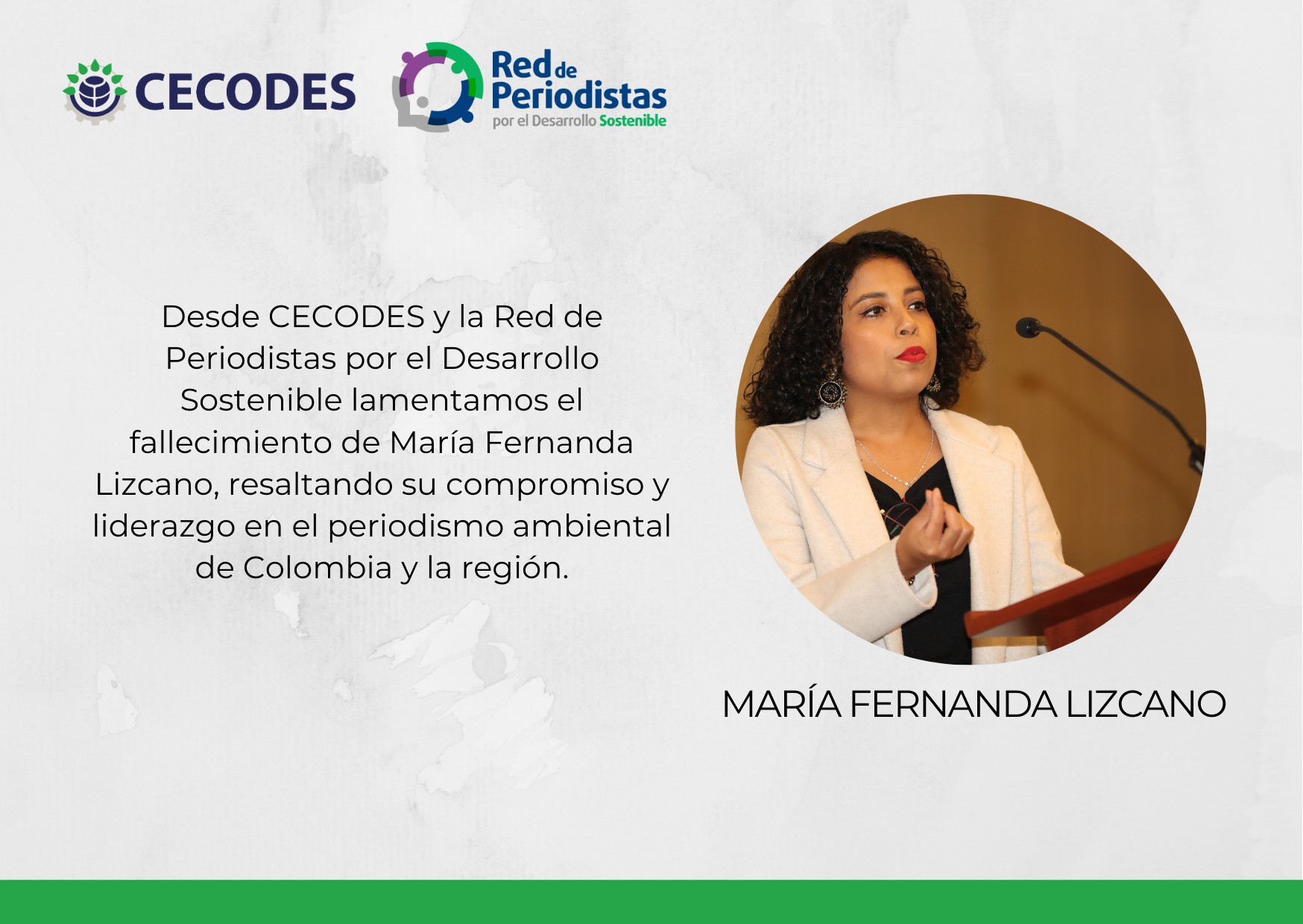 Homenaje a María Fernanda Lizcano: Una pasión dedicada al periodismo ...